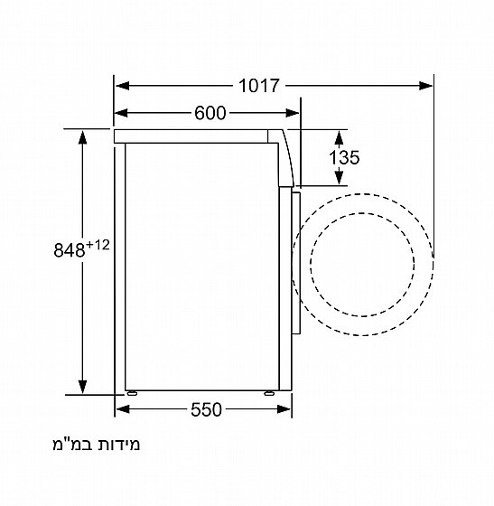 מכונת כביסה פתח חזית 7 ק''ג קונסטרוקטה דגם CWF10N07IL | מכונות כביסה פתח קדמי | מכונות כביסה ...